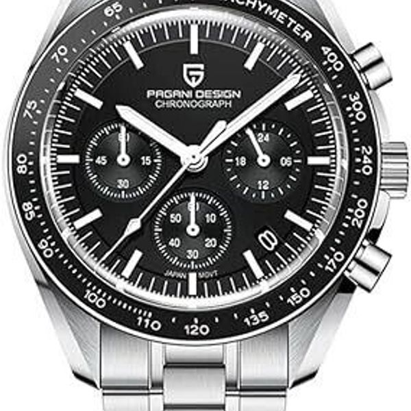 PAGANI DESIGN PD-1701 MOON WATCH SAPPHIRE CYSTAL JAPAN MOVEMENT 40MM ...