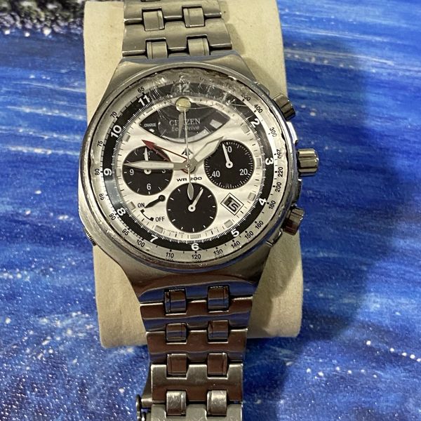 CITIZEN PROMASTER E210-T006086 SOLAR CHRONOGRAPH NEEDS CRYSTAL RECHARGE ...