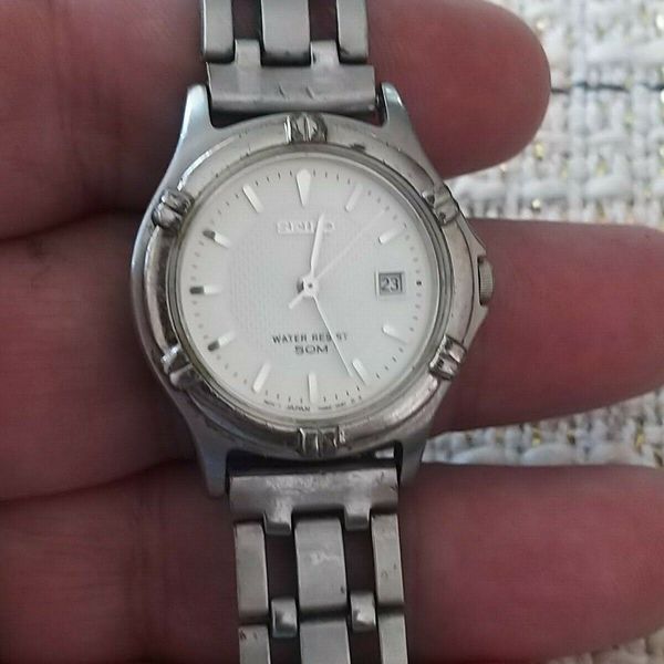 Vintage Seiko 7N82-0660 Diver 50m Lady's Screwback quartz watch 1997>is ...