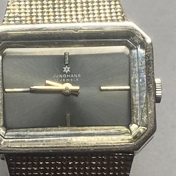Junghans Wristwatch Men's Rare Model Manual Winding Movement Works ...