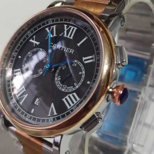 reloj Tipo CARTIER ballon caja de 44 mm dial black cronografo meca ...