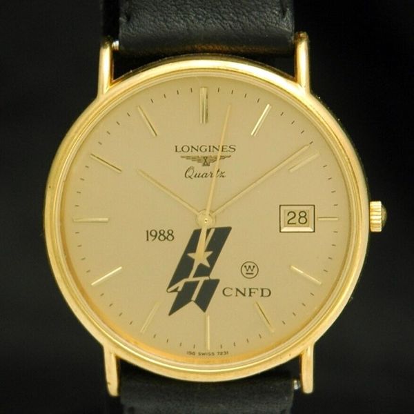 1988 LONGINES x Westinghouse CNFD Nuclear MEN'S GOLD WATCH L156.4 7231 ...