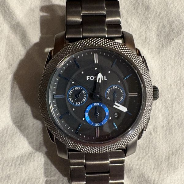 Fossil Machine Chronograph Watch FS4931 Stainless Steel, Smoke Color ...