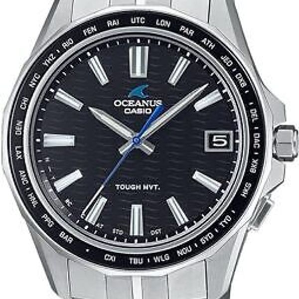 Casio Oceanus Manta OCW-S400-1AJF Solar Radio Men Watch Titanium Bluetooth New | WatchCharts ...