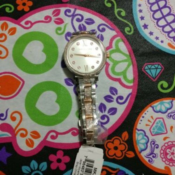 Michael Kors MK3880 Sofie Crystal Silver Dial Two-tone Women's Watch ...