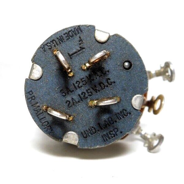 Mallory 250K Ohm B Linear Taper Pot with Rotary On-Off Switch ...