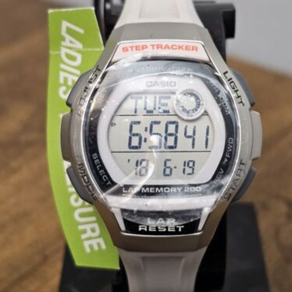 Casio Ladies Illuminator Watch Step Tracker White Resin Strap LWS2000HC ...