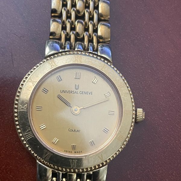 Universal GenÃ¨ve Couture Quartz Watch Gold-Plated Slim Vintage ...