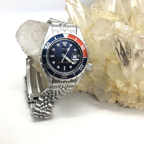 VINTAGE SEIKO "Pepsi" Quartz Skuba Divers Watch 200m Nice ...