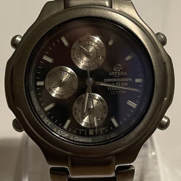 Citizen Attesa Eco-Drive 0855 Multifunction Titanium JDM March 1996 ...