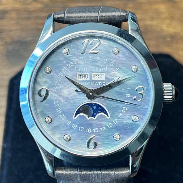 [WTS] Louis Erard Day Date Moon Phase Shell Dial Diamond Index 40mm Box ...