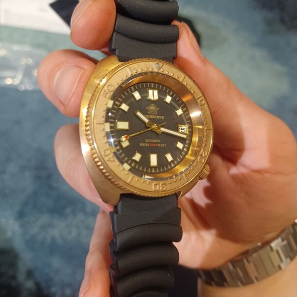 addiesdive AD2104 willard bronze automatic dive watch seiko nh35 mvt ...