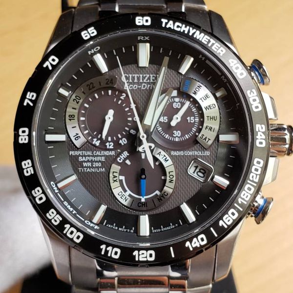 FS Citizen Eco-Drive Titanium Atomic Timekeeping AT4010-50E ...