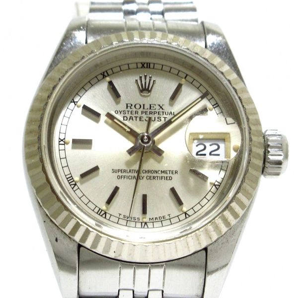 [New] [Used] ROLEX Datejust Watch SS × K18WG / 19 frames Silver ...