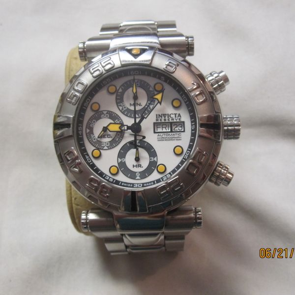 FS- INVICTA RESERVE SUB AQUA NOMO AUTOMATIC CHRONOGRAPH 10478 W/ BOX ...
