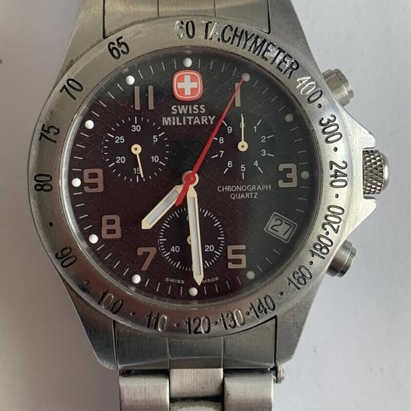 Men's WENGER 79109 Swiss Army Military Chronograph Diver Watch 100m ...