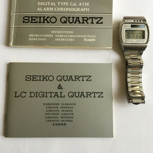Seiko A156-5000 watch. Solar power digital watch .vintage seiko ...