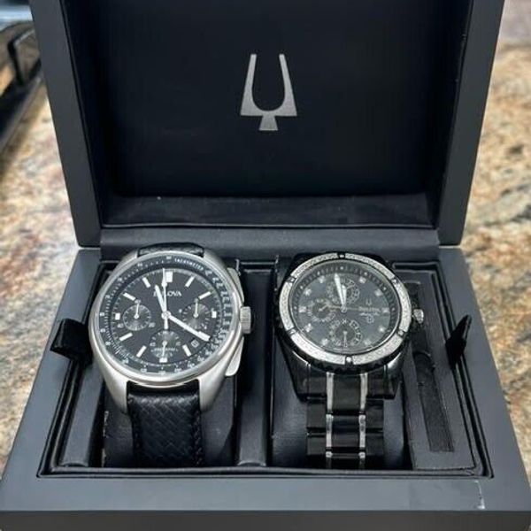 Bulova Lunar Pilot Apollo 15 Moon Watch 96B251/ MARINE STAR 98E003 ...