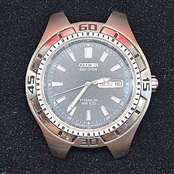 Citizen Titanium Eco Drive Day Date 100M Men's Watch E101-K004438 FRESH BATTERY | WatchCharts ...