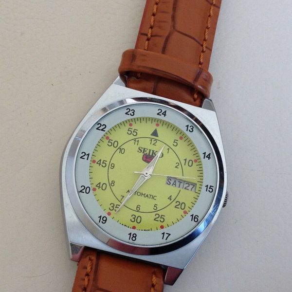 Seiko 5 Railway watch Yellow face Automatic Near Mint condition ...