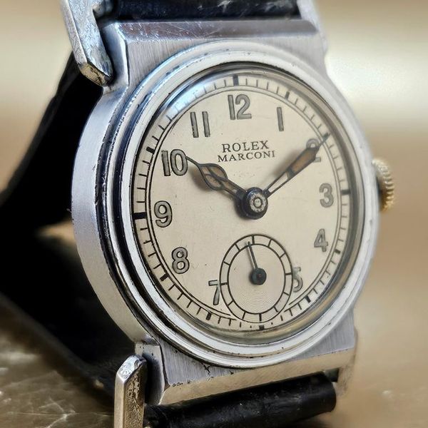 VINTAGE & FINE ROLEX MARCONI HAND WINDING MILITARY STYLE 1940s ...
