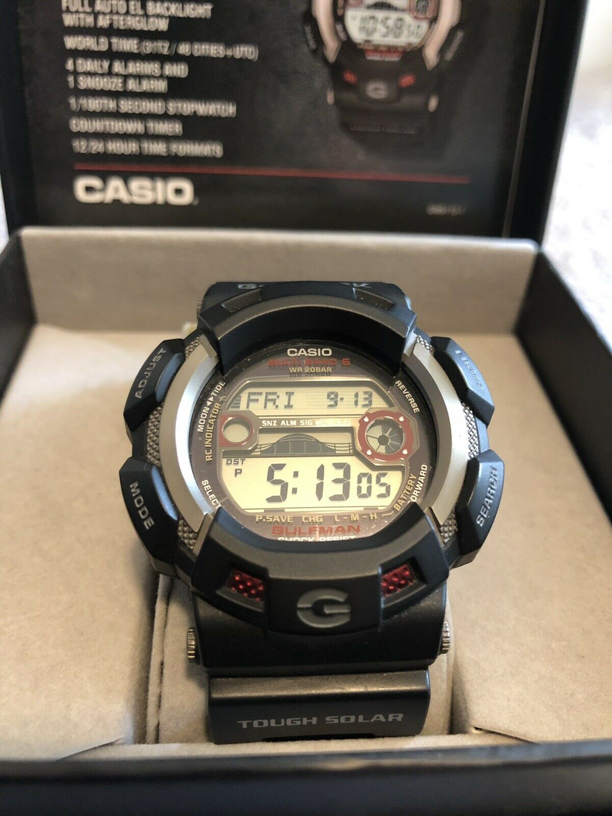 CASIO GW9110-1WC G-SHOCK, SOLAR MULTI BAND 6 GULFMAN | WatchCharts