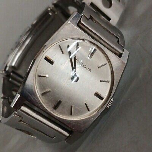 Bulova M8 Stainless Steel Mechanical Watch Unique Design Vintage -CP ...