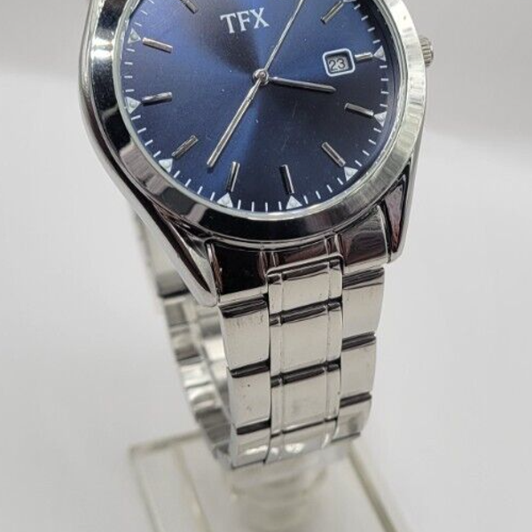 TFX by Bulova Water Resistant Stainless Steel Men's Watch Blue w/Date ...