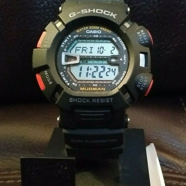 *BRAND NEW* Casio G-Shock Digital Mudman Black Resin Watch G9000-1VWT ...