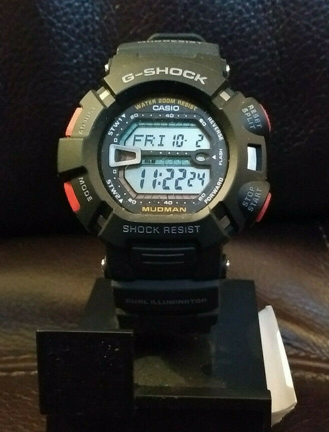 *BRAND NEW* Casio G-Shock Digital Mudman Black Resin Watch G9000-1VWT ...