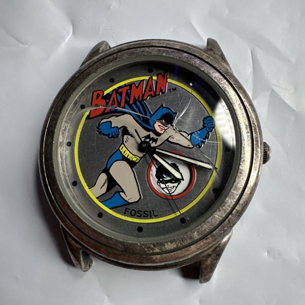 Vintage Fossil Batman Watch Limited Edition No. 2 LI-1035 Works 1994 ...