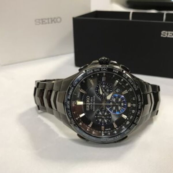 Seiko Men's Coutura Stainless Steel Radio Sync Solar Watch - SSG021 MSRP: $695 | WatchCharts ...