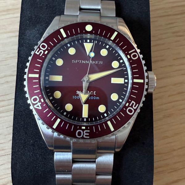 Spinnaker Spence 300 Automatic SP-5097-55. Crimson Red. Full Set Box ...