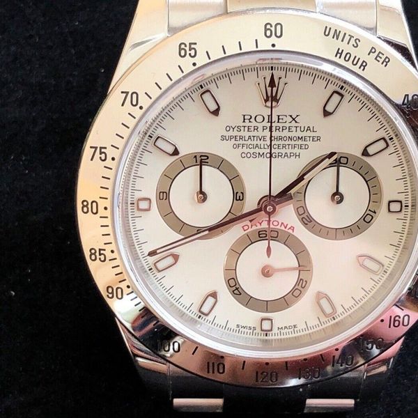 Reloj Rolex Daytona, esfera blanca, acero inoxidable 116520, con ...