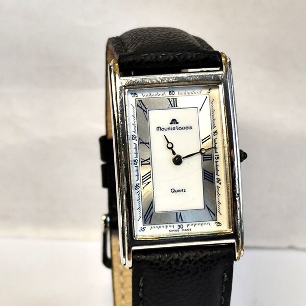 Maurice Lacroix Men's Watch, Roman Numerals, Leather Strap. 41 x 25 mm ...