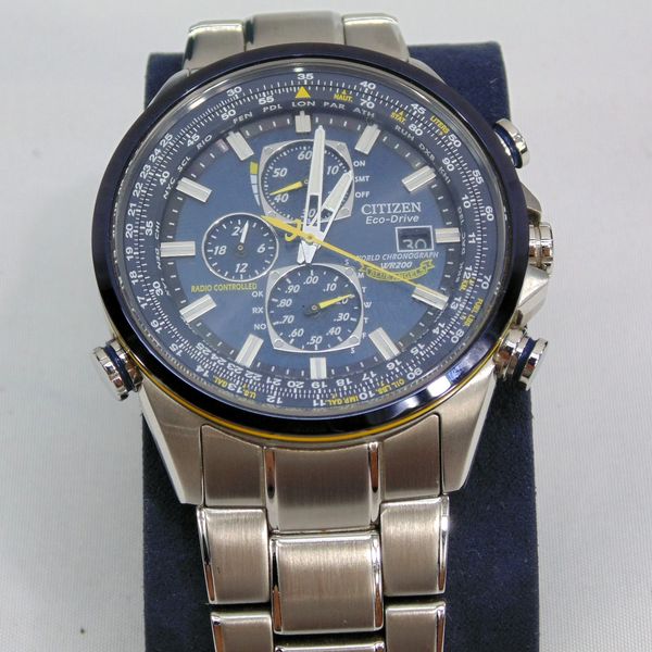 Citizen Eco-Drive World Chronogrpah Blue Angels Men's Wristwatch H800 ...