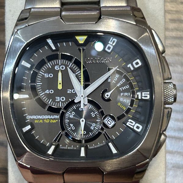 Citizen Chronograph Day/Date Stainless Steel Men's QuartzWatch F560 ...