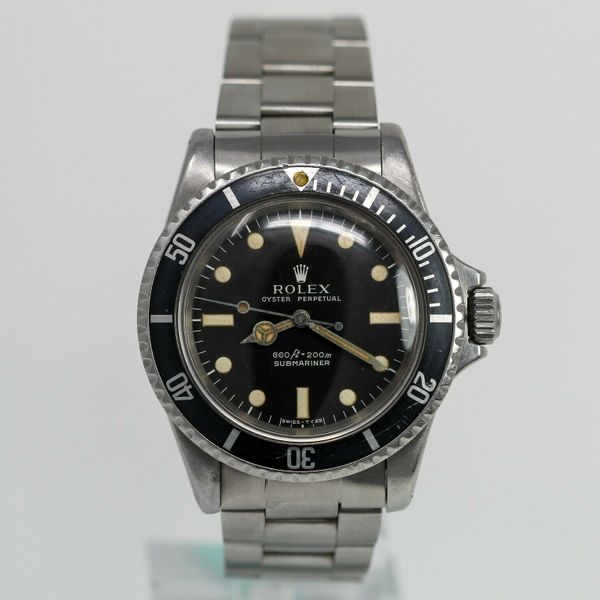 Vintage 1960's Rolex Submariner Wristwatch Ref.5513 Stainless Steel Cal ...