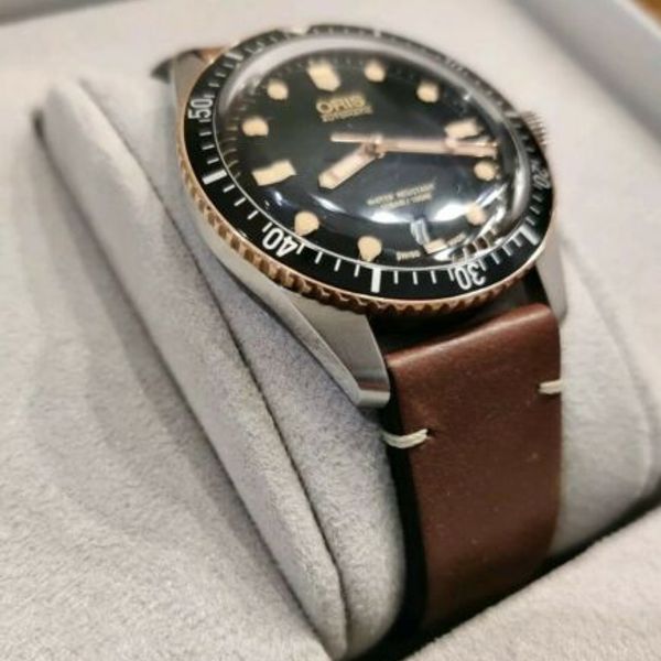Oris Divers Sixty-Five Watch 40mm Bronze Edged Bezel 01 733 7707 4354 ...