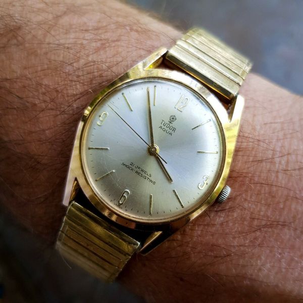 Vintage Rolex Tudor Watch | Tudor Aqua, Men's gold plated luxury watch ...