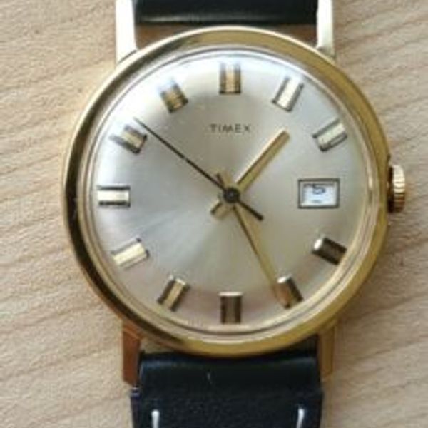 Vintage Timex 1972 Date Mechanical Manual Men Watch 16560-2572 New ...