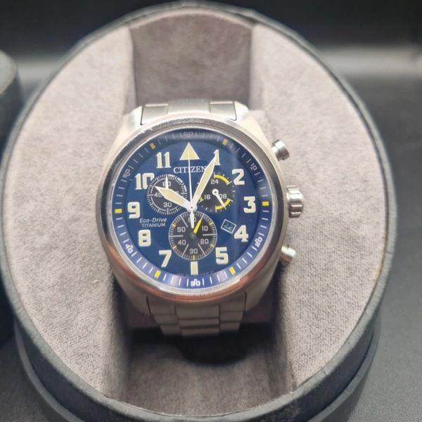Citizen Eco Drive Super Titanium Blue Dial Refrence AT2480-81L 2024 ...