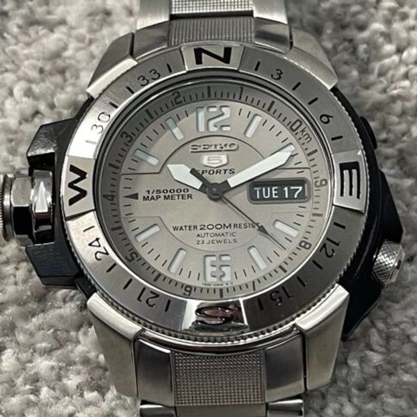 Seiko 5 Sports Map Meter SKZ221K1 | WatchCharts Marketplace