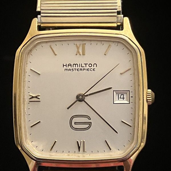 VINTAGE HAMILTON MASTERPIECE 9742 MEN'S WRIST WATCH, QUARTZ MOVMT ...