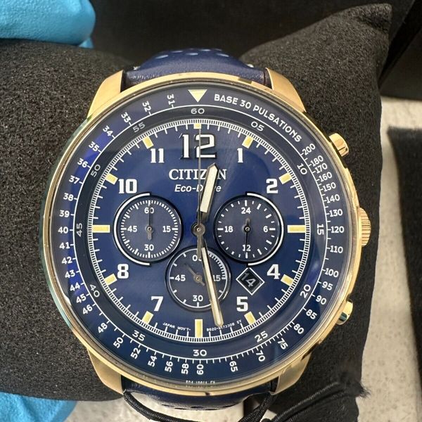 Citizen - CA4503-00L - Men's Eco-Drive Chronograph Rose Gold Watch NEW ...