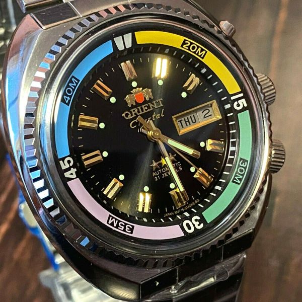 Watch Orient KING DIVER Automatic Black Dial KD 21 JEWELS Original ...
