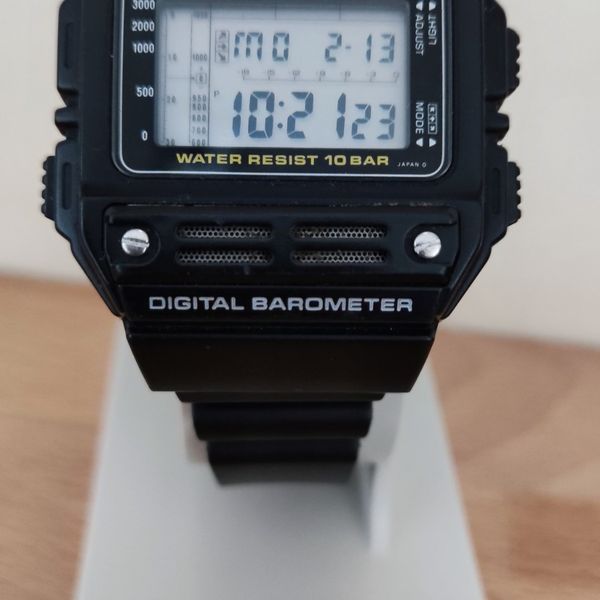 CASIO BM-100WJ Vintage Digital Barometer Watch Made in Japan Made in ...