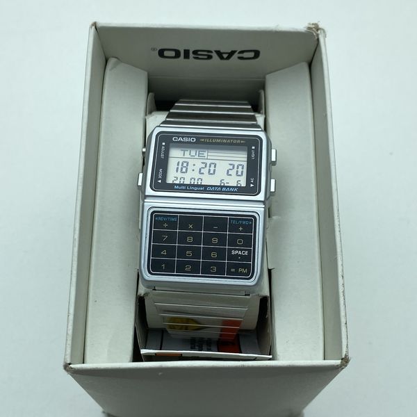 Casio Vintage Silver Stainless Steel Databank Watch DBC-611-1DF ...