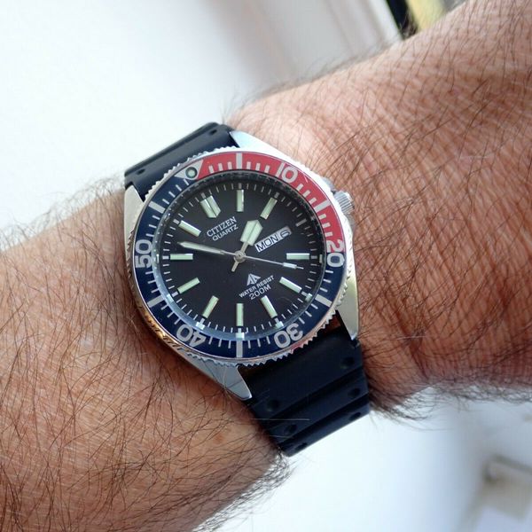 Vintage Citizen Promaster 200M Divers Pepsi Bezel,40mm,Quartz movement ...