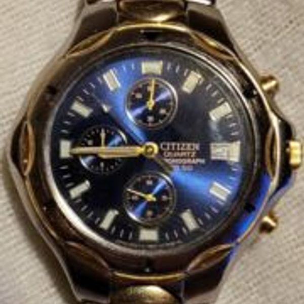 Citizen Quartz Watch 0510-S68342 Men 50m Dual Tone Chronograph Analog ...